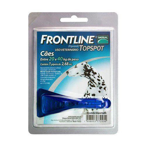 Antipulgas E Carrapatos Cães De 20 A 40kg Frontline Top Spot ...