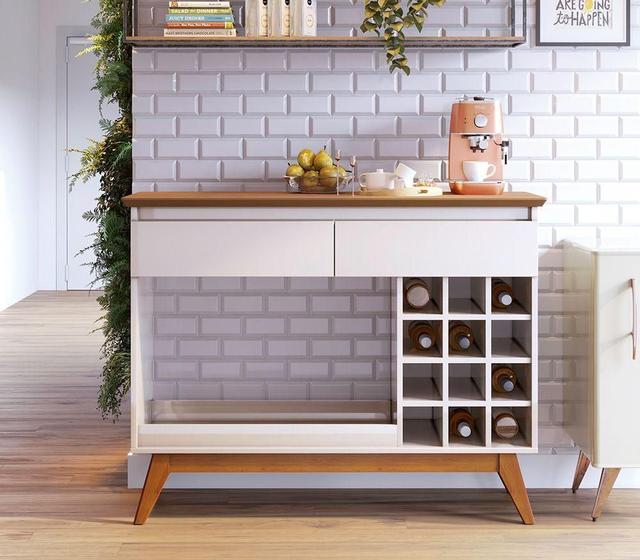 Aparador Adega Bancada Sala de Estar Buffet Bar Balcão Drink Jantar ...