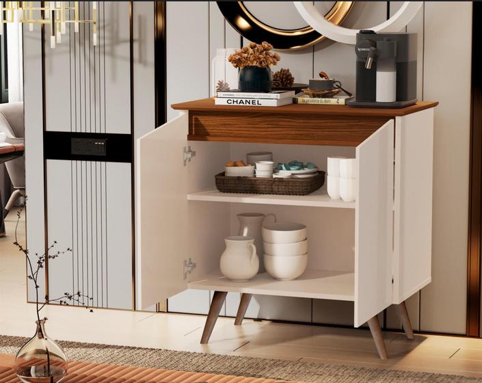 Aparador Buffet 2 Portas com Pés em Madeira Maciça Encanto - Maria ...