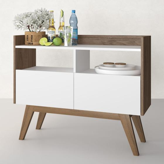 Aparador Buffet Barzinho Rack 2pts Aqua BR72 Estilare - Estilare Móveis - Aparador - Magazine Luiza