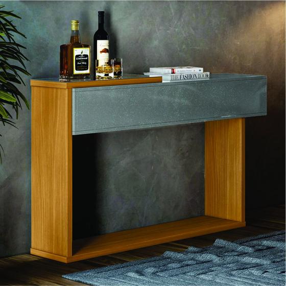 Aparador com Espelho Grívnia Cinza Perolizado Tauari - Lukaliam - Aparador - Magazine Luiza