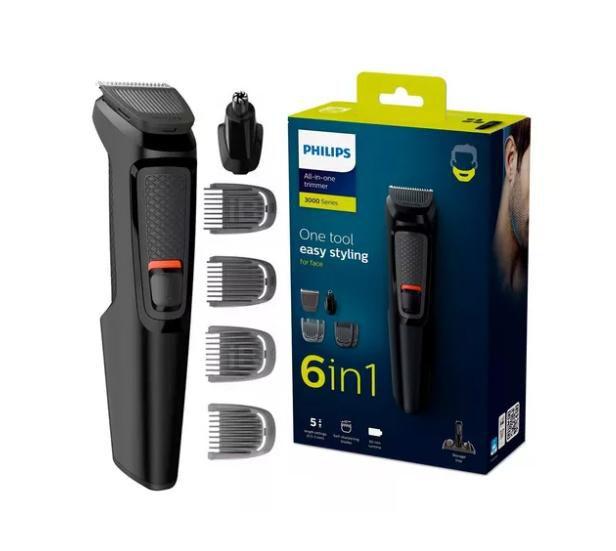 Aparador de Barba e Pelos Philips Multigroom Trimmer MG3711/15 Série ...