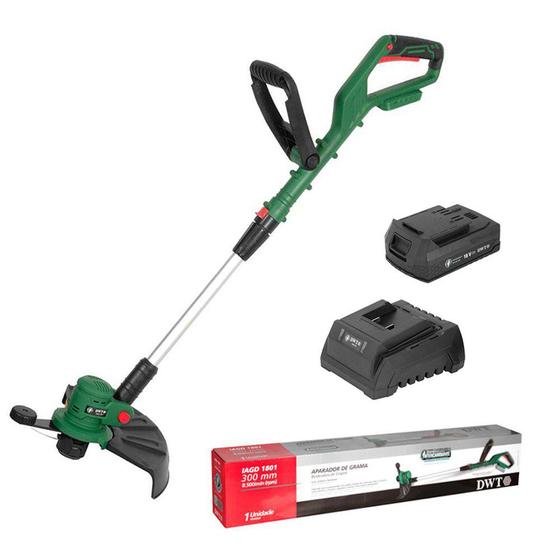 Aparador De Grama 18V IAGD 1801 + Bateria 18V 2.0AH IBD 1802 e Carregador De Bateria 18V ICB DWT ...