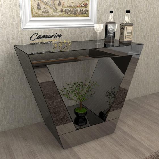 Aparador Design Espelhado trapézio (ESPELHO FUMÊ) 1 metro - AP06F-100 ...