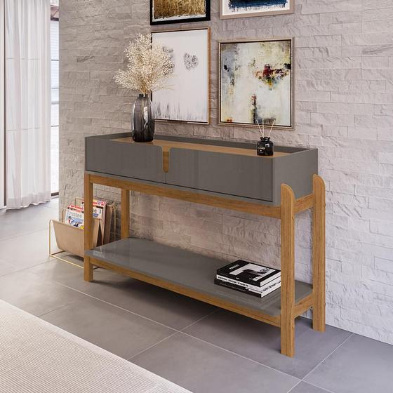 Aparador Para Sala de Jantar e Estar Lizz 2 Gavetas e Pés Madeira ...