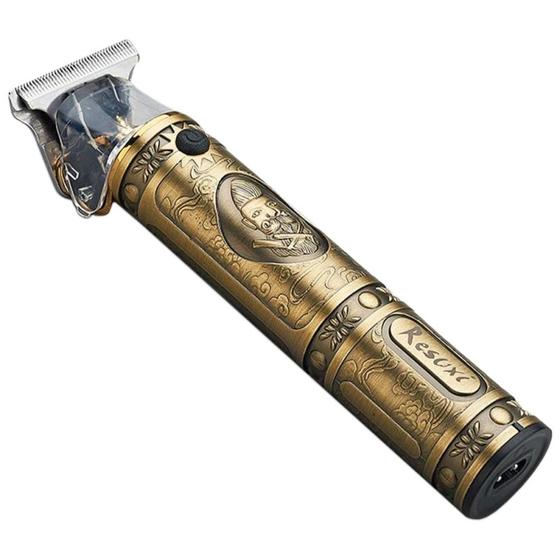 Aparador Resuxi Hair Trimmer Jm 700A Profissional Bivolt Dourado Preto ...