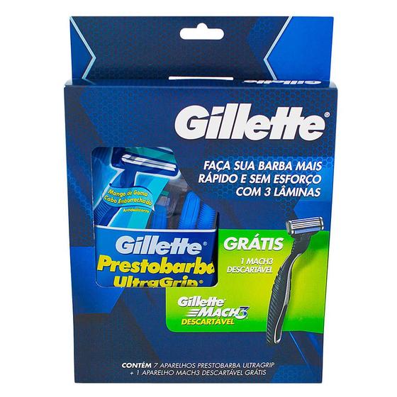 Aparelho de Barbear Gillette Prestobarba UltraGrip Descartável com 7 ...