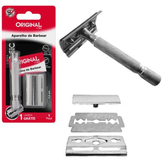 Aparelho De Barbear Original Line C/ 1 Lamina - SL0722 - ds - Produtos ...