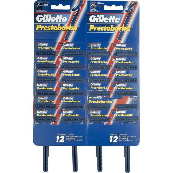 Aparelho de Barbear Prestobarba Regular - 24 unidades - Gillette ...