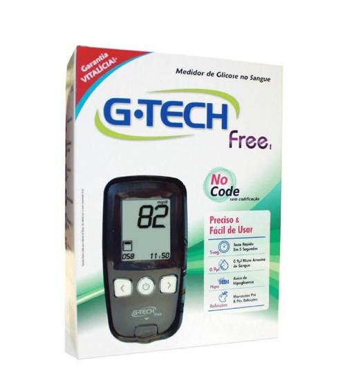 Aparelho de Glicemia G-tech kit Free - GTECH - Medidor de Glicose ...