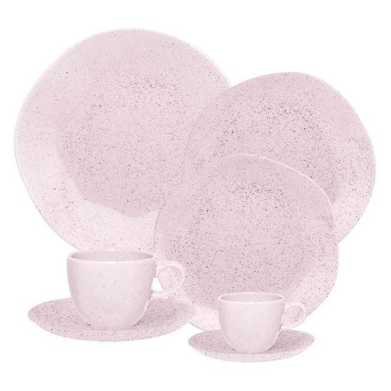 Aparelho de Jantar Chá E Café 42 Pçs Oxford Ryo Pink Sand - Aparelho de ...
