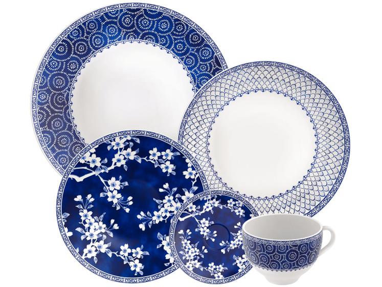Aparelho de Jantar Sobremesa e Chá 20 Peças Tramontina de Porcelana ...