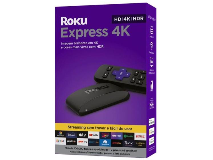 Aparelho de Streaming Roku Express 4K - com Controle Remoto - Streaming ...