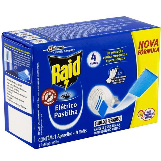 Aparelho Elétrico RAID Protector p/Pastilhas - Inseticidas - Magazine Luiza