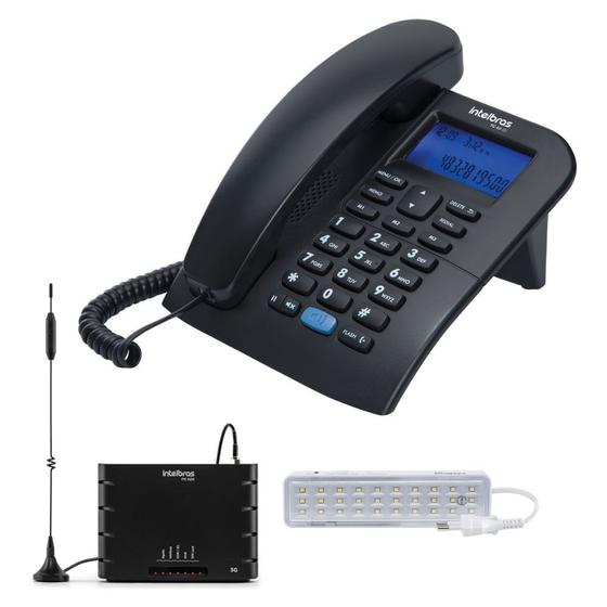 Aparelho Telefone Fixo Bina e Viva Voz Para Chip Celular 3G - Intelbras ...