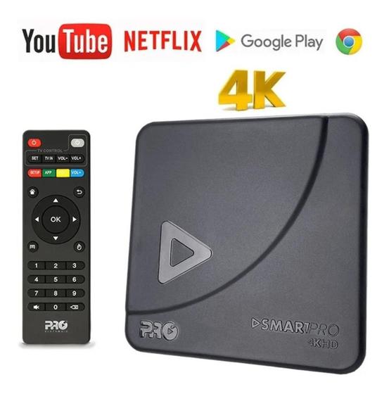 Aparelho Transforma Tv Smart Box Tv PROSB3000 Série Filme Canais Youtube Netflix Amazon Prime ...