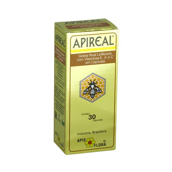 Apireal Apis Flora 30 Cápsulas - Geléia Real Liofilizada - Geleia Real ...