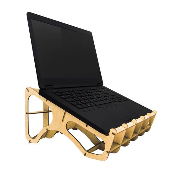 Apoio De Notebook Inclinado Mdf Mesa Escritorio Ventilação - Decoraset ...