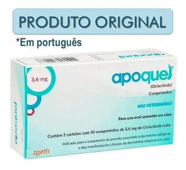 Apoquel 3,6 mg para Cães - 20 comprimidos 3,6mg - Zoetis - Farmácia Pet ...