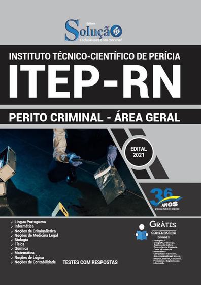 Apostila Concurso ITEP RN - Perito Criminal - Área Geral - Editora Solucao - Livros para ...