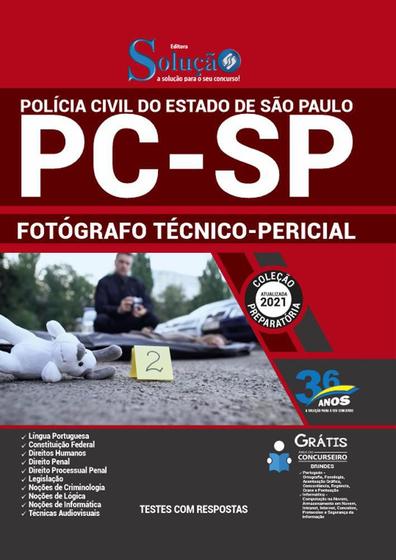 Apostila Concurso Pc Sp - Fotógrafo Técnico - Pericial - Livros para Concurso - Magazine Luiza