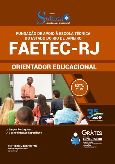 Apostila FAETEC RJ 2019 - Orientador Educacional - Livros para Concurso - Magazine Luiza