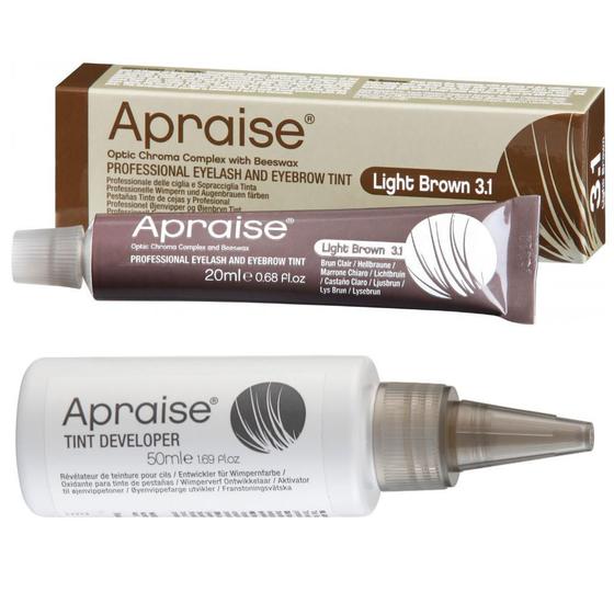 Apraise Tintura Sobrancelha Castanho Claro 3.1+Oxidante - Tinta de ...