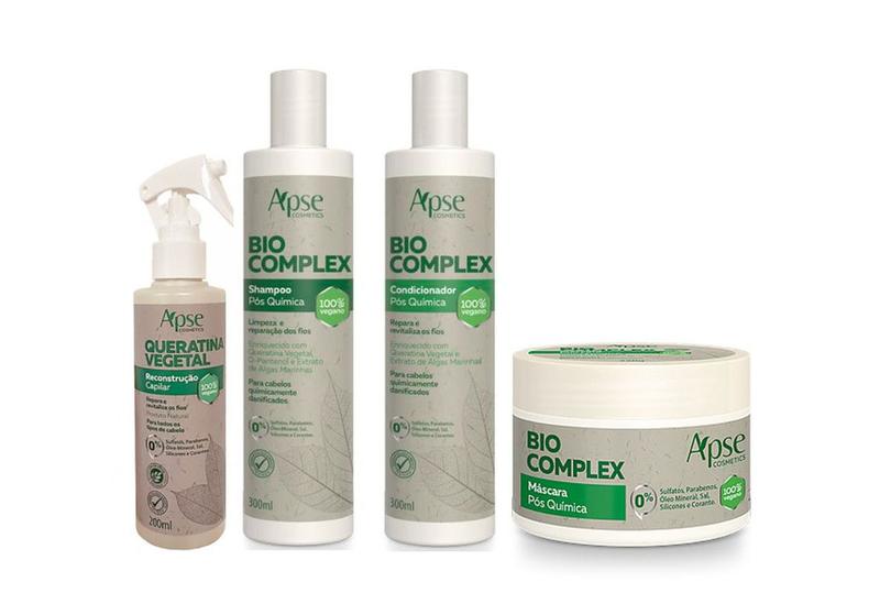 Apse Bio Complex Shampoo e Condicionador e Máscara e Queratina Vegetal ...