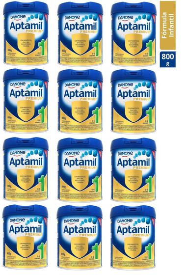 Aptamil 1 800g - kit 12 latas - DANONE - Complemento Alimentar Infantil - Magazine Luiza