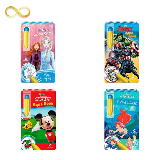 Aqua Books - Kit Com 4 Livros Para Colorir Pinte Com Agua - Culturama ...