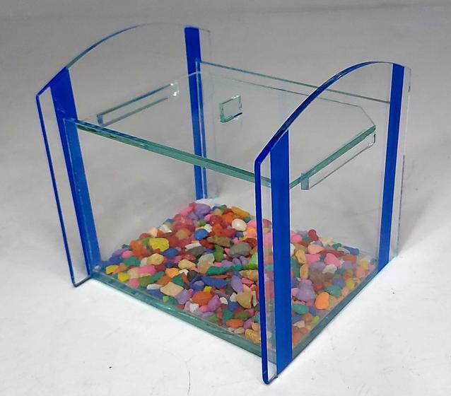 Aquario Peixe Beteira Betta Modelo Berço Com Pedras e Varias Cores - JD ...