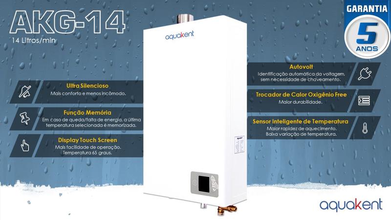 Aquecedor a gás aquaquent akg-14 - Aquakent - Aquecedor de Água a Gás ...