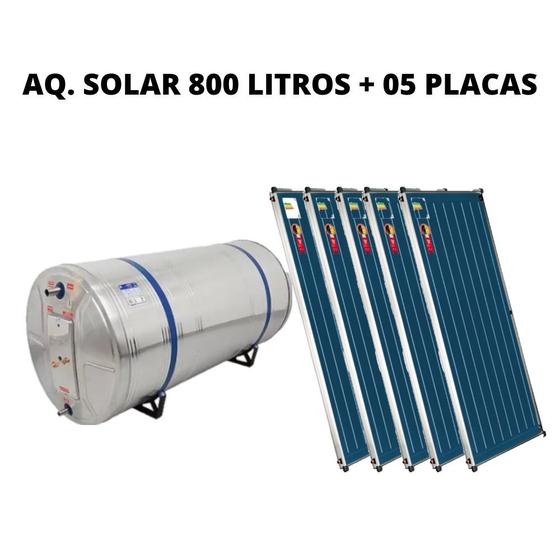 Aquecedor Solar 800 Litros + 05 Placas, LIFEPRO TURBO, Inmetro A e ...