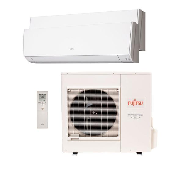 Ar Condicionado Multi Split Hi Wall Inverter Fujitsu 18.000 Btus (1xEvap. 7.000 + 1 Evap 9.000 ...