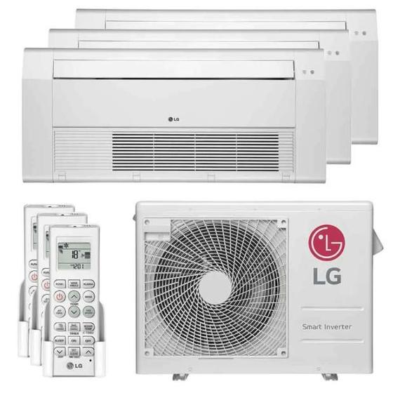 Ar Condicionado Multi Split Inverter LG 24.000 Btus (2x Evap Cassete 9.000 + 1x Evap Cassete 12. ...