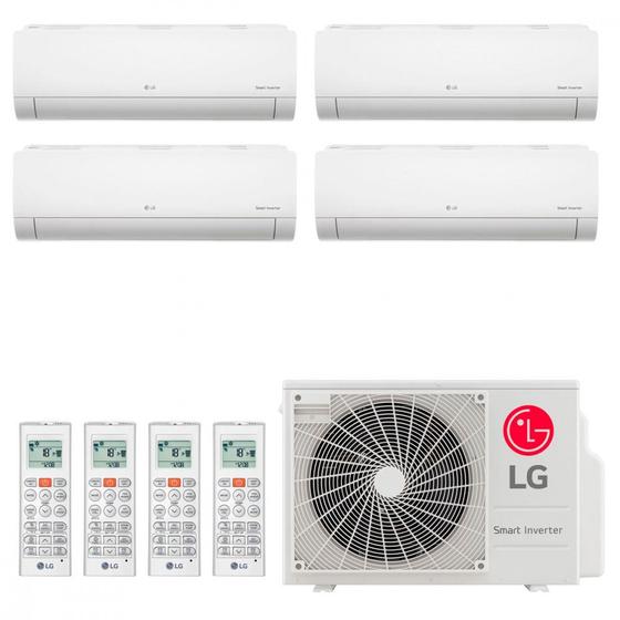 Ar Condicionado Multi Split Inverter LG 30000 BTUs (4x 9000) Quente Frio A4UW30GFA2 - 220V - Ar ...