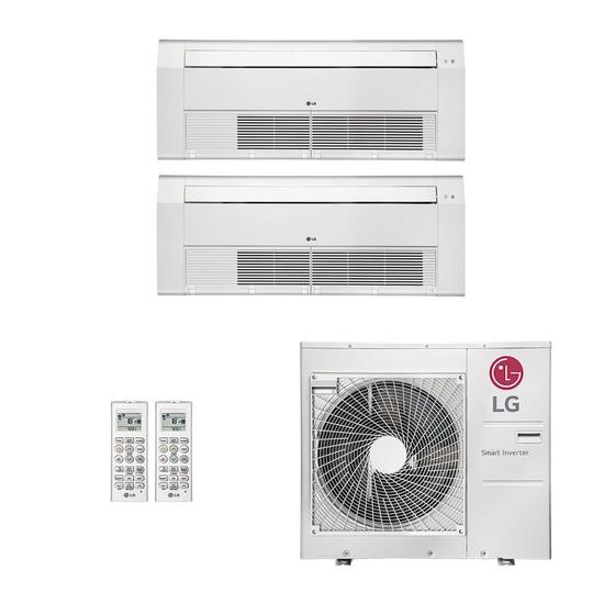 Ar Condicionado Multi Split Inverter LG 36.000 BTUs (2x Evap Cassete 1 Via 18.000) Quente/Frio ...