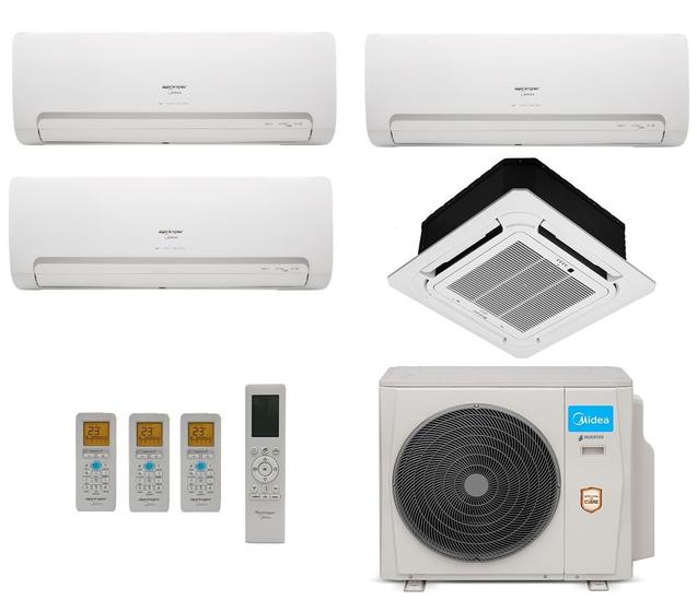 Ar-Condicionado Multi Split Inverter Springer Midea 36.000 BTUs (3x Evap HW 9.000 + 1x Evap ...