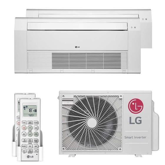 Ar Condicionado Split Cassete Bi Split Inverter 1 Via LG 18000 BTUs ...