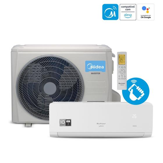Ar Condicionado Split Inverter 12000 BTUs Frio Springer Midea Connect ...