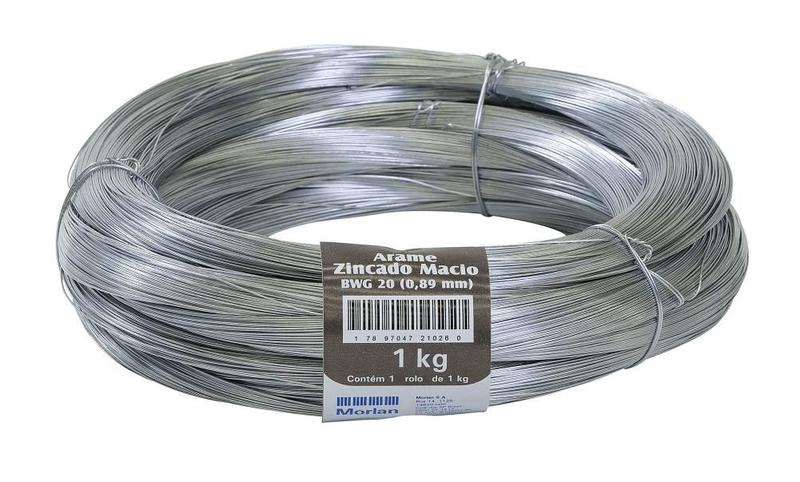 Arame Liso Galvanizado Nº20 ( 0,89mm ) 1kg Morlan - Arame - Magazine Luiza