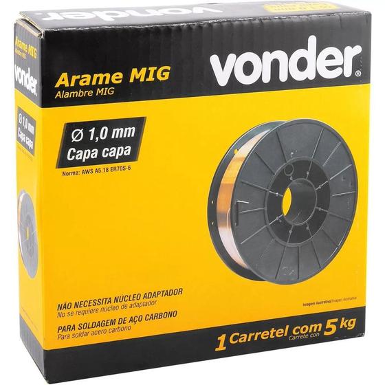 Arame Para Solda Carretel Mig/Mag Rolo 1.0mm Com 5kg Vonder - Arame para Solda - Magazine Luiza