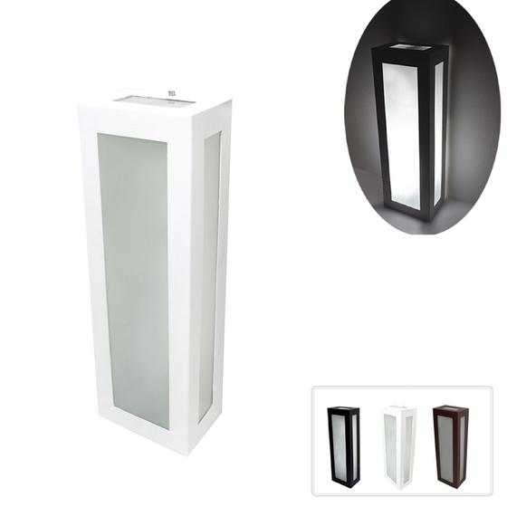 Arandela 5 Vidros Retangular Alumínio Área Externa Branca - ELIDY ...