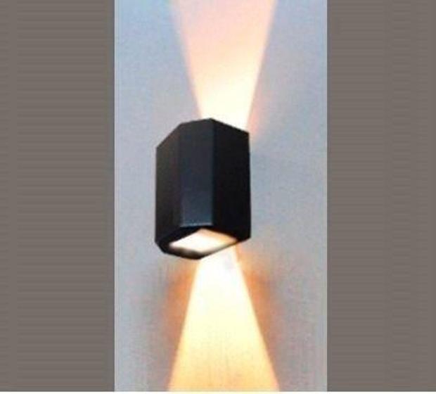 Arandela Externa Facho Duplo Sextavada Multi Foco Preta - Acende A Luz ...