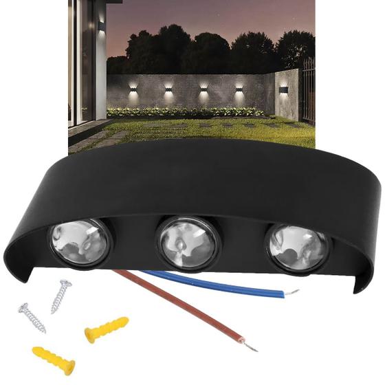 Arandela Luminaria Parede 6W Meia Lua 6 Fachos De Luz Led Iluminaçao ...