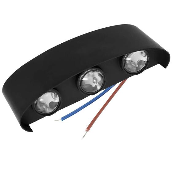 Arandela Luminaria Parede Meia Lua 6W 6 Fachos Led Iluminaçao Casa ...