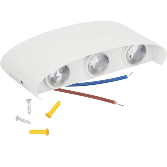 Arandela Luminaria Parede Meia Lua 6w 6 Fachos Luz Led Iluminaçao ...