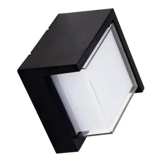 Arandela Moderna Área Externa Preta Quadrada A Prova De Água Mini Iglu - OPUS - Luminária de ...