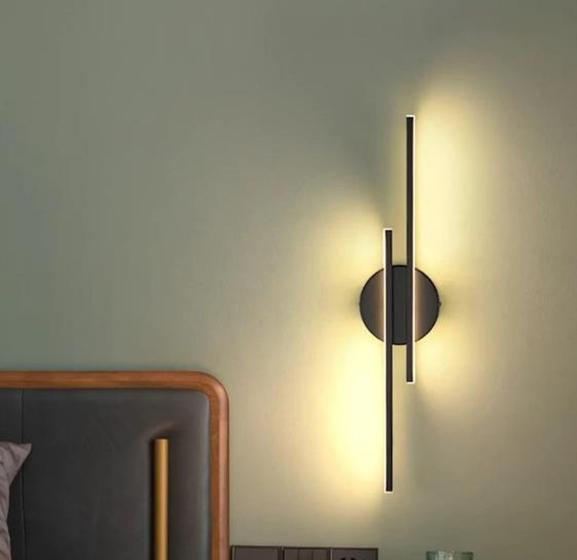 Arandela Moderna Slim Linear 2 Perfis de Alumínio e Acrílico em ...