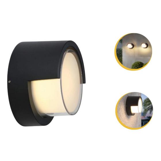 Arandela Parede Iglu Led Ip65 Redonda Externa Muro 8w Opus - Luminária de Parede / Arandela ...